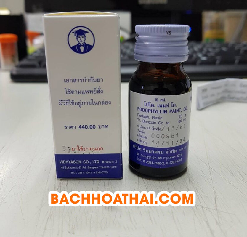 Podophyllin 25 Thái Lan trị sùi mào gà nam nữ - Bách hoá Thái Lan