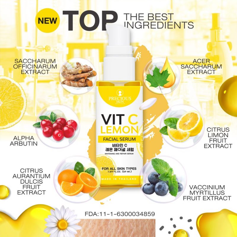 Serum Dưỡng Trắng Da Trị Thâm Nám Vit C Lemon Facial Serum 50ml - Bách ...