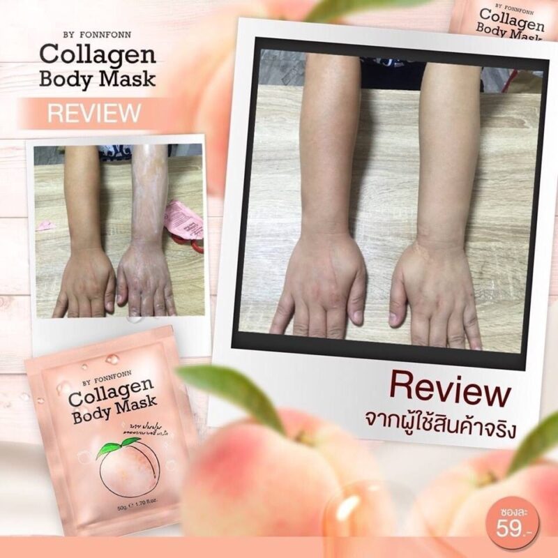 Kem trắng da trái đào Thái Lan FonnFonn Collagen Body Mask (set 2 gói ...